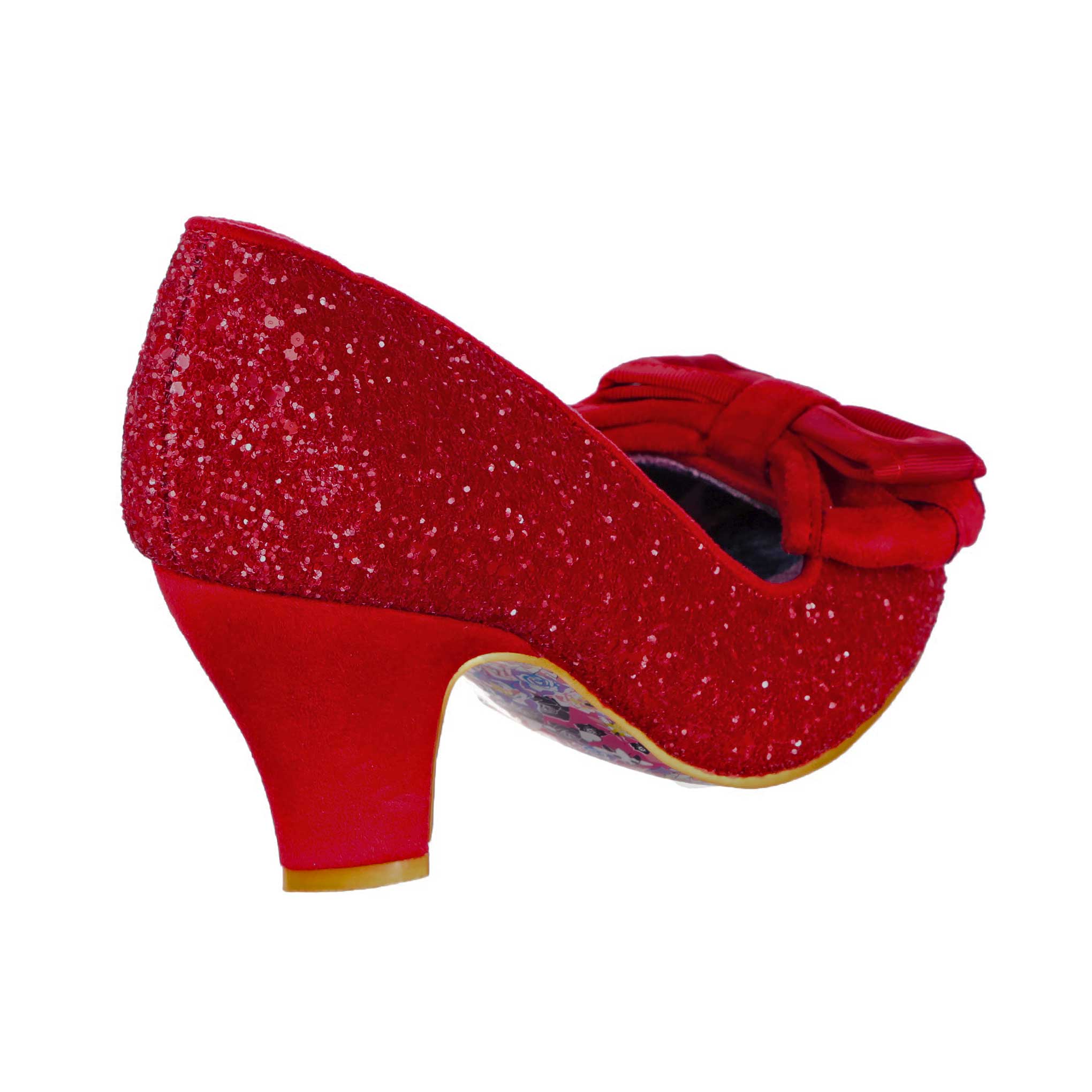 Ban Joe Wide Fit | Glitter Mid Heel Shoes | Iconic by Irregular Choice