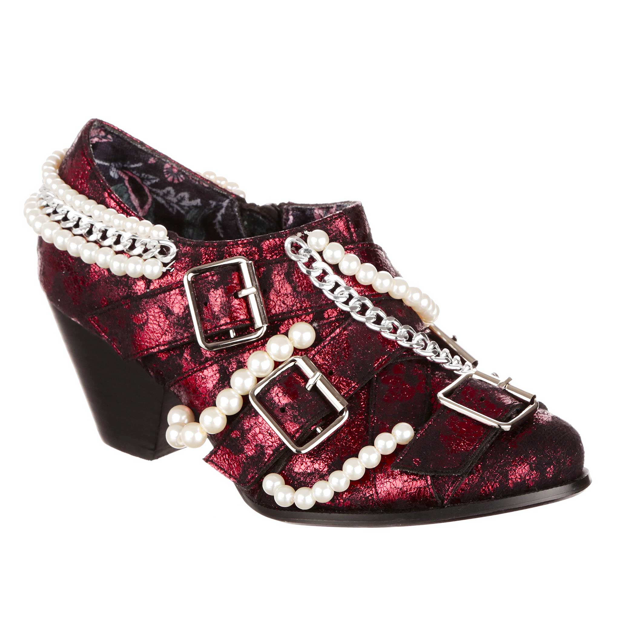 Irregular Choice Ruby Red New Romantics Pirate Shoe Boots Adorned With ...