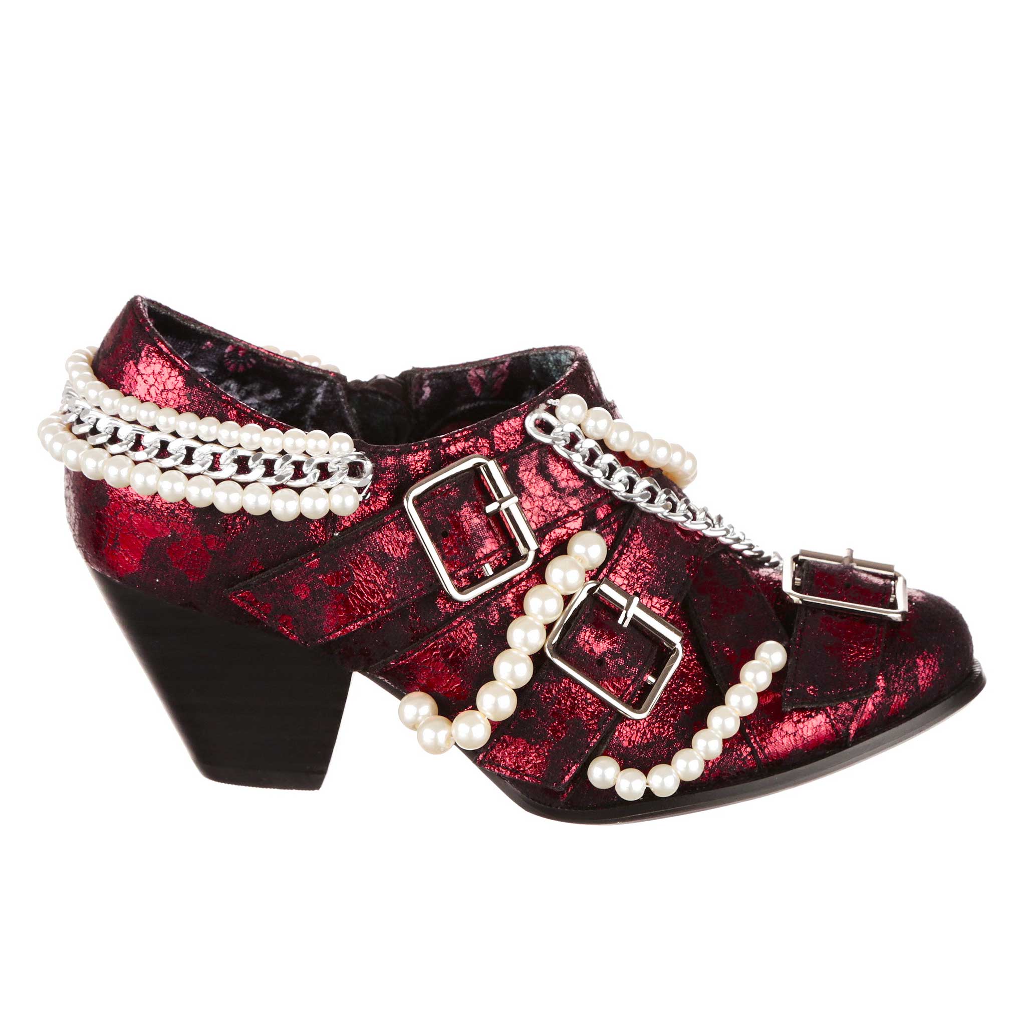 Irregular Choice Ruby Red New Romantics Pirate Shoe Boots Adorned With ...